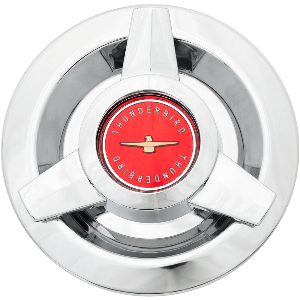 Wheel Vintiques 1038-REDR Thunderbird Wire Cap, Red Center, 6 In