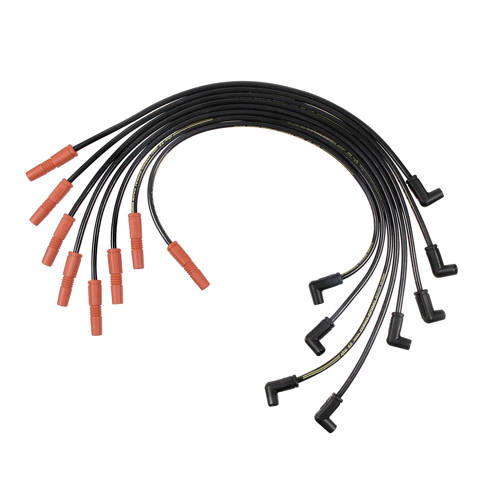 ACCEL 7071ACC Ferro-Spiral Race Wire Set, 8.8mm, 2.75 lbs, Black