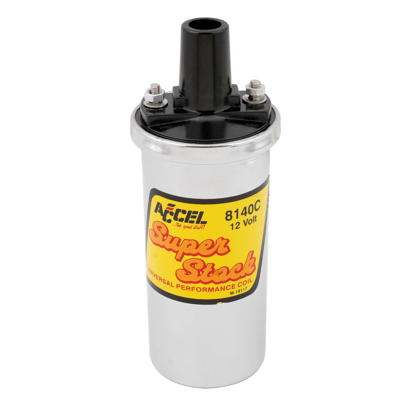 ACCEL 8140C Ignition Coil, Chrome, 42000v 1.4 Ohm Primary