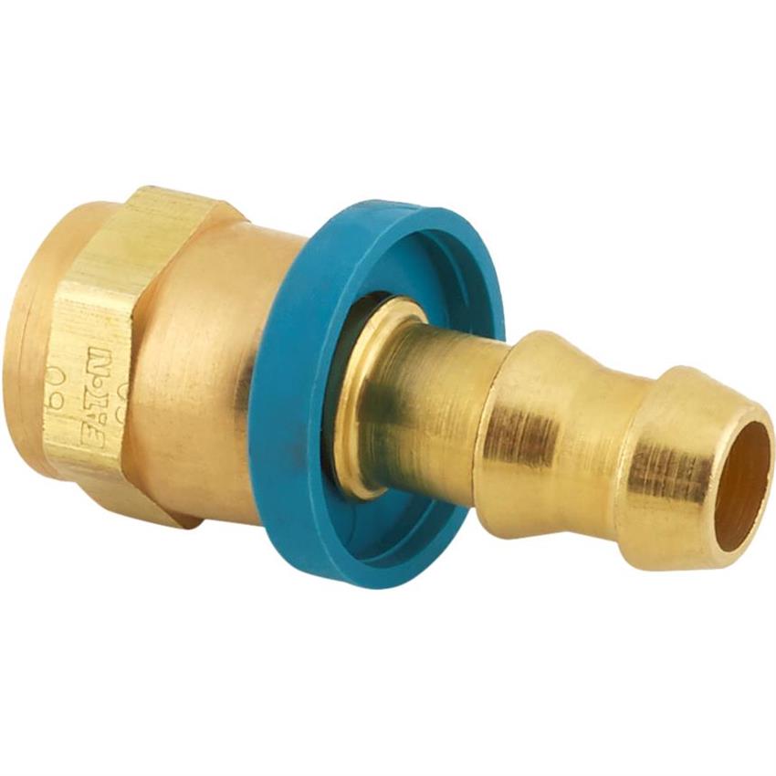 Straight Socketless Reuseable Push-On Hose End for -6 AN Fitting