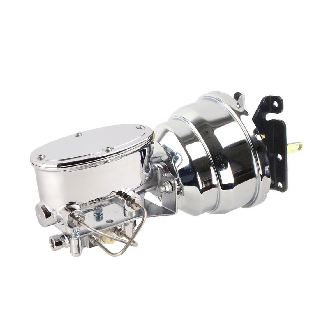 1973-87 8In Dual Booster & Chrome Oval Master Cylinder Kit