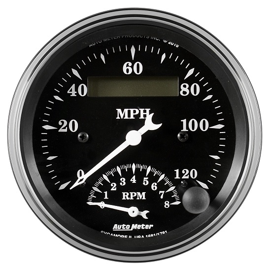 AutoMeter 1781 Old Tyme Black, 3-3/8" Tachometer/Speedometer