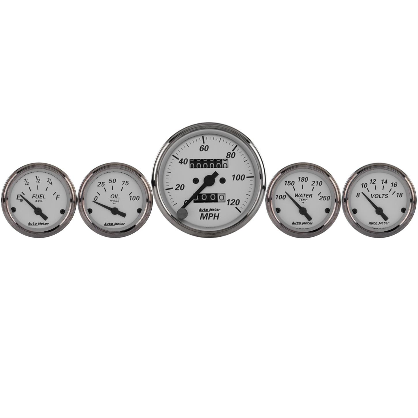 AutoMeter 1901 American Platinum 5 Piece Gauge Kit