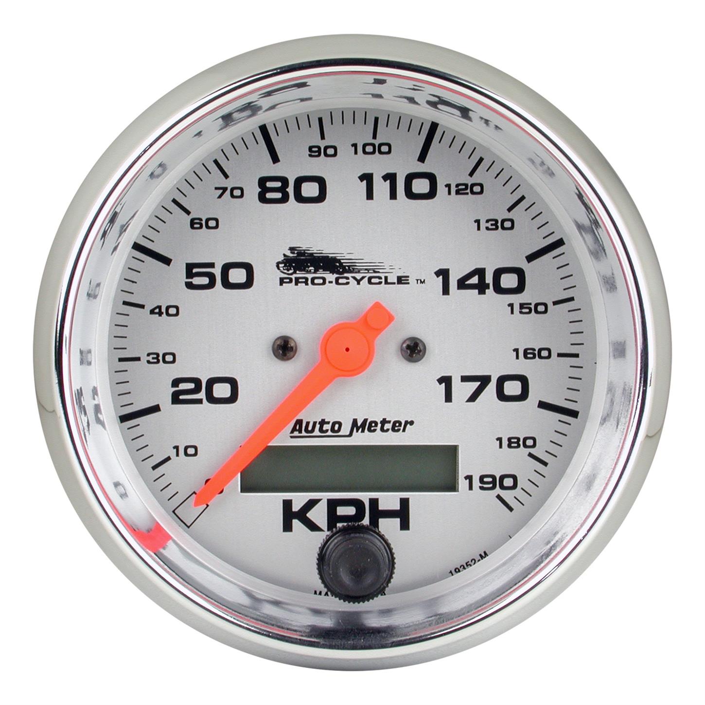 AutoMeter 19352 Speedo Gauge, 3 3/4 Inch, 120 MPH, Silver