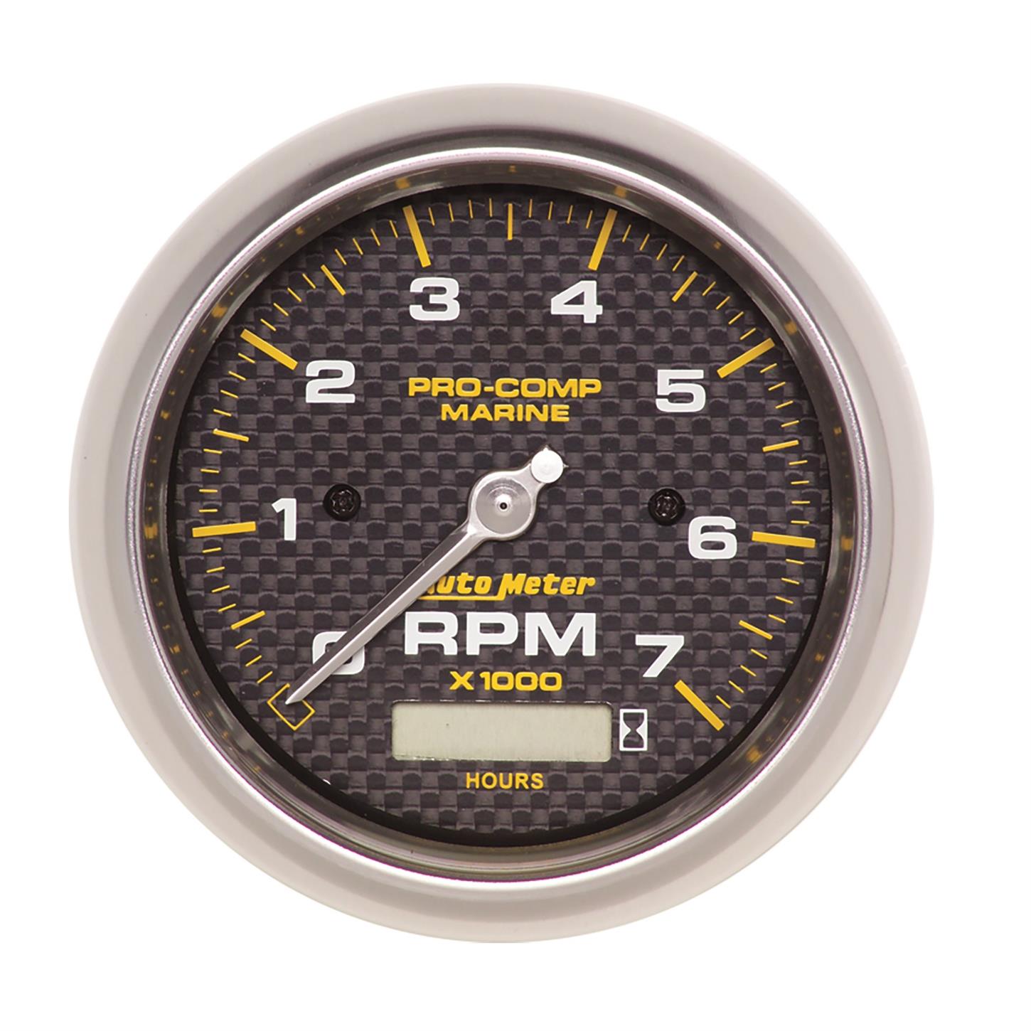 AutoMeter 200890-40 Tach Gauge, 3 3/8 Inch, 7K RPM, W/ Hourmeter