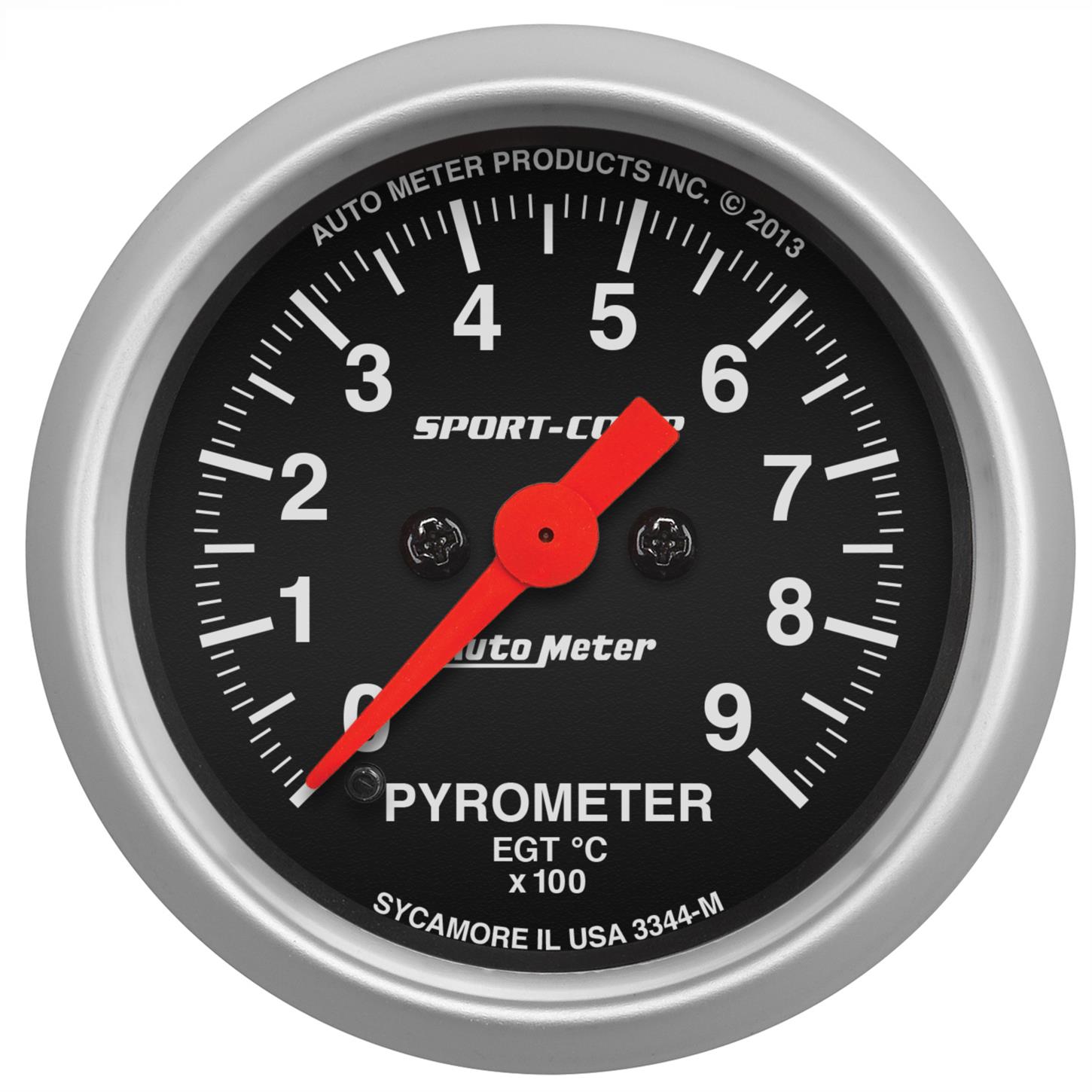 AutoMeter 3344-M Pyrometer Gauge, 2 1/16 Inch, 900 Deg. C, SC