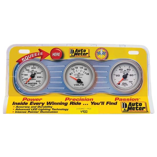 Auto Meter 4900 Ultra-Lite II Interact Pack Mechanical Gauge Set