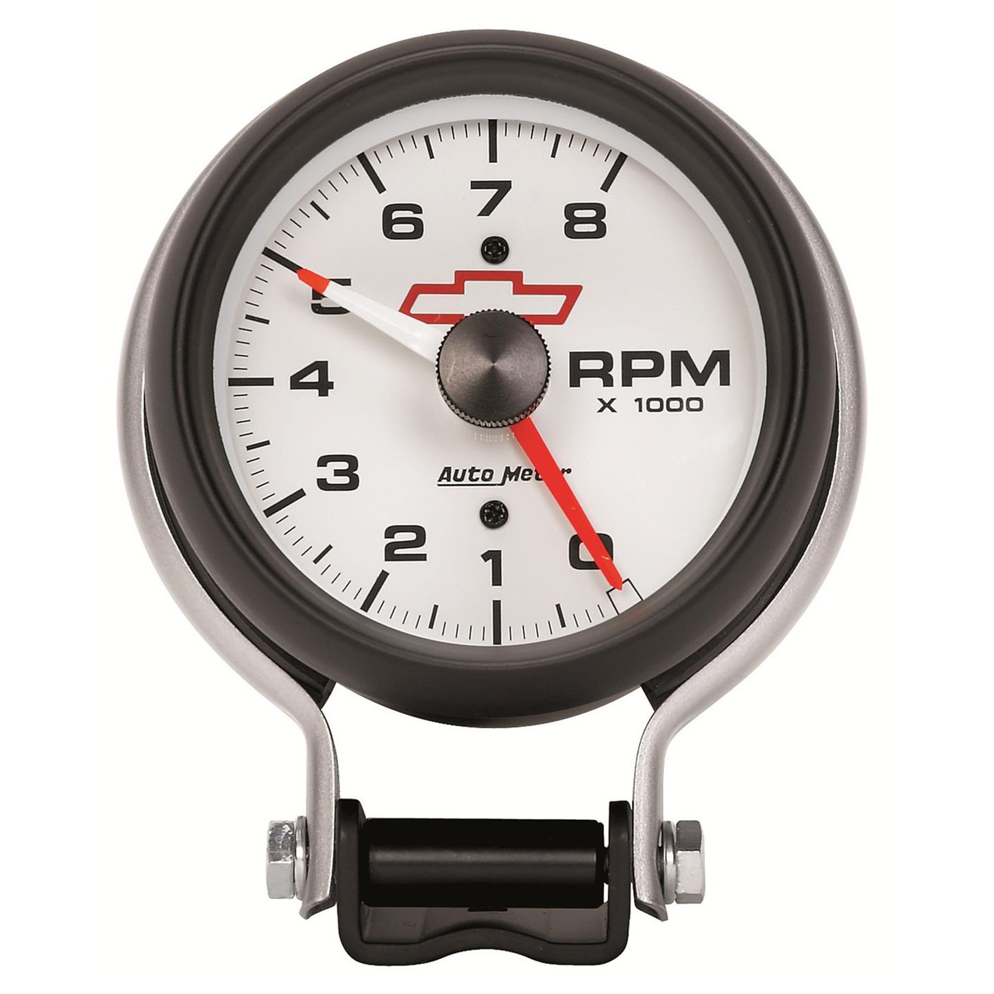 AutoMeter 5780-00406 GM White Air-Core Pedestal Tachometer Gauge