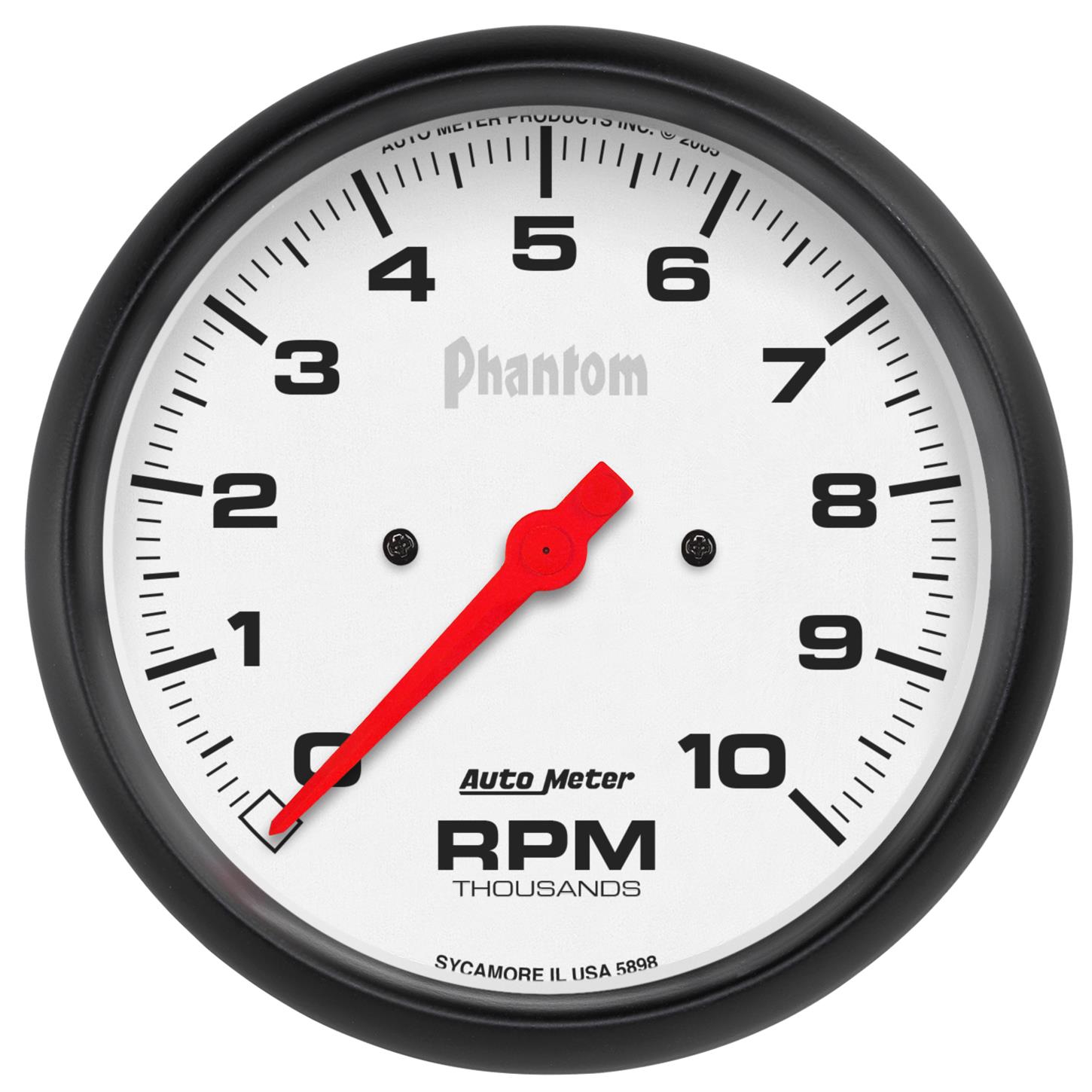AutoMeter 5898 Phantom Air-Core In-Dash Tachometer,10K RPM,5 Inch