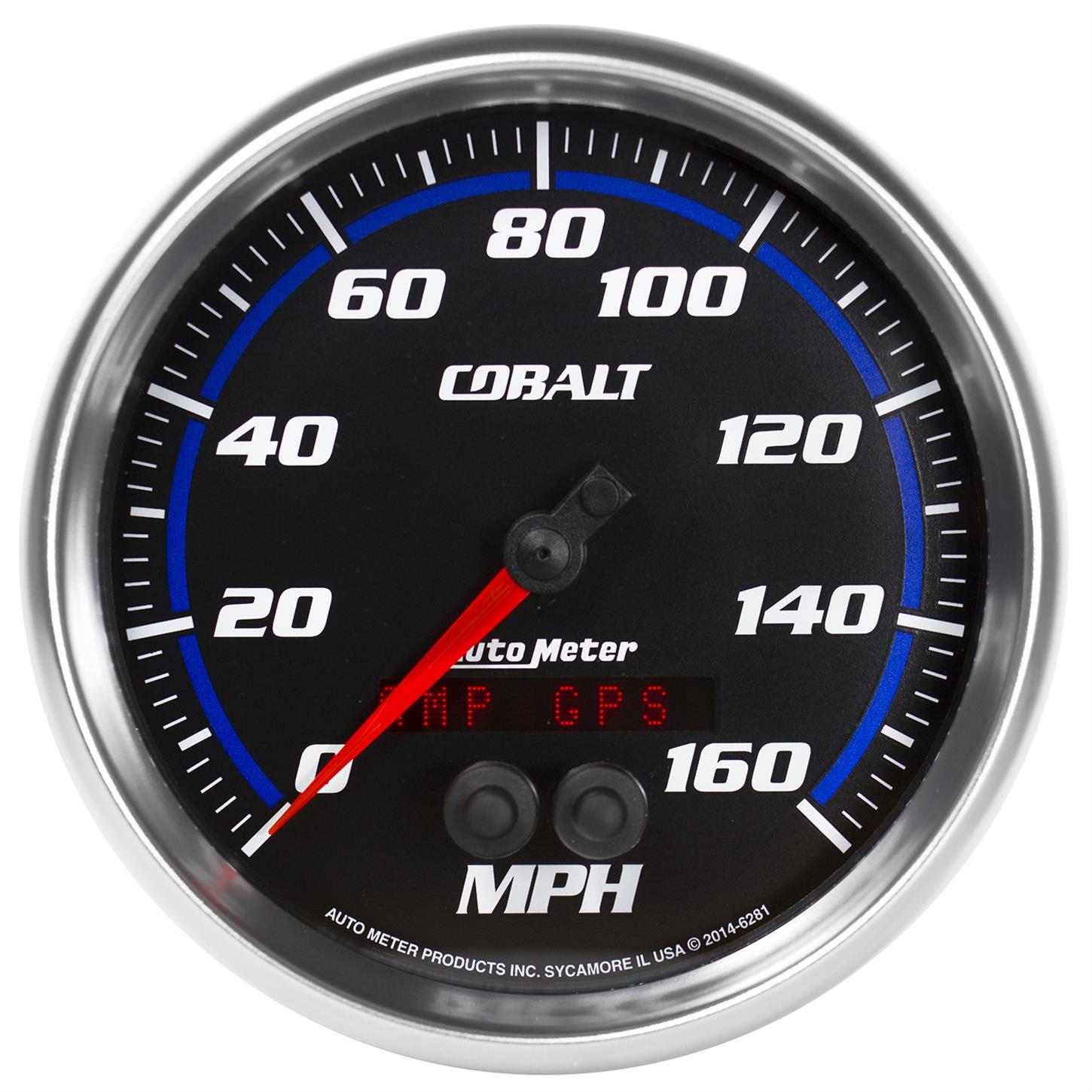 AutoMeter 6281 Speedo Gauge, 5 Inch, 160MPH, GPS, Cobalt