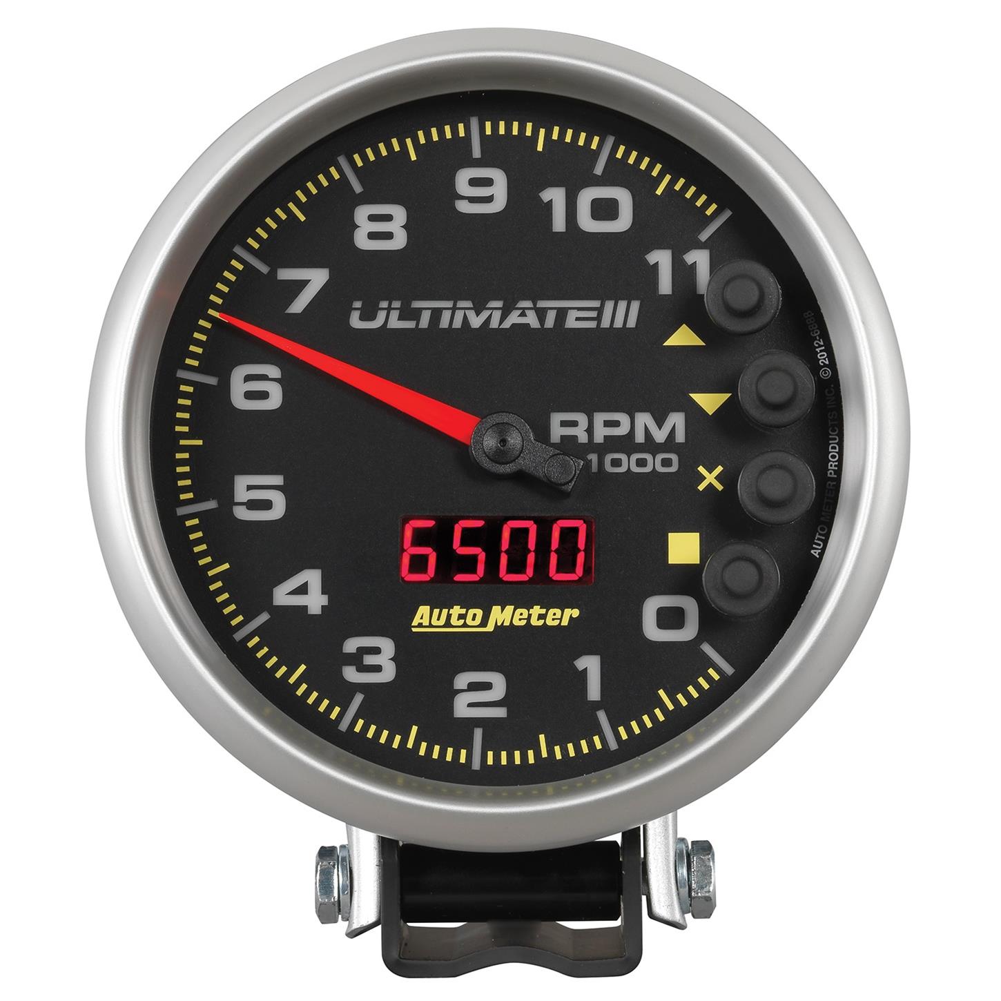 AutoMeter 6888 Tach Gauge, 5 Inch, 11K RPM, Datalogging, Black