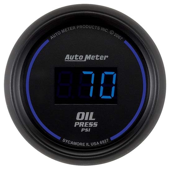 AutoMeter 6927 Cobalt Digital Oil Press. Gauge, 2-1/16 Inch