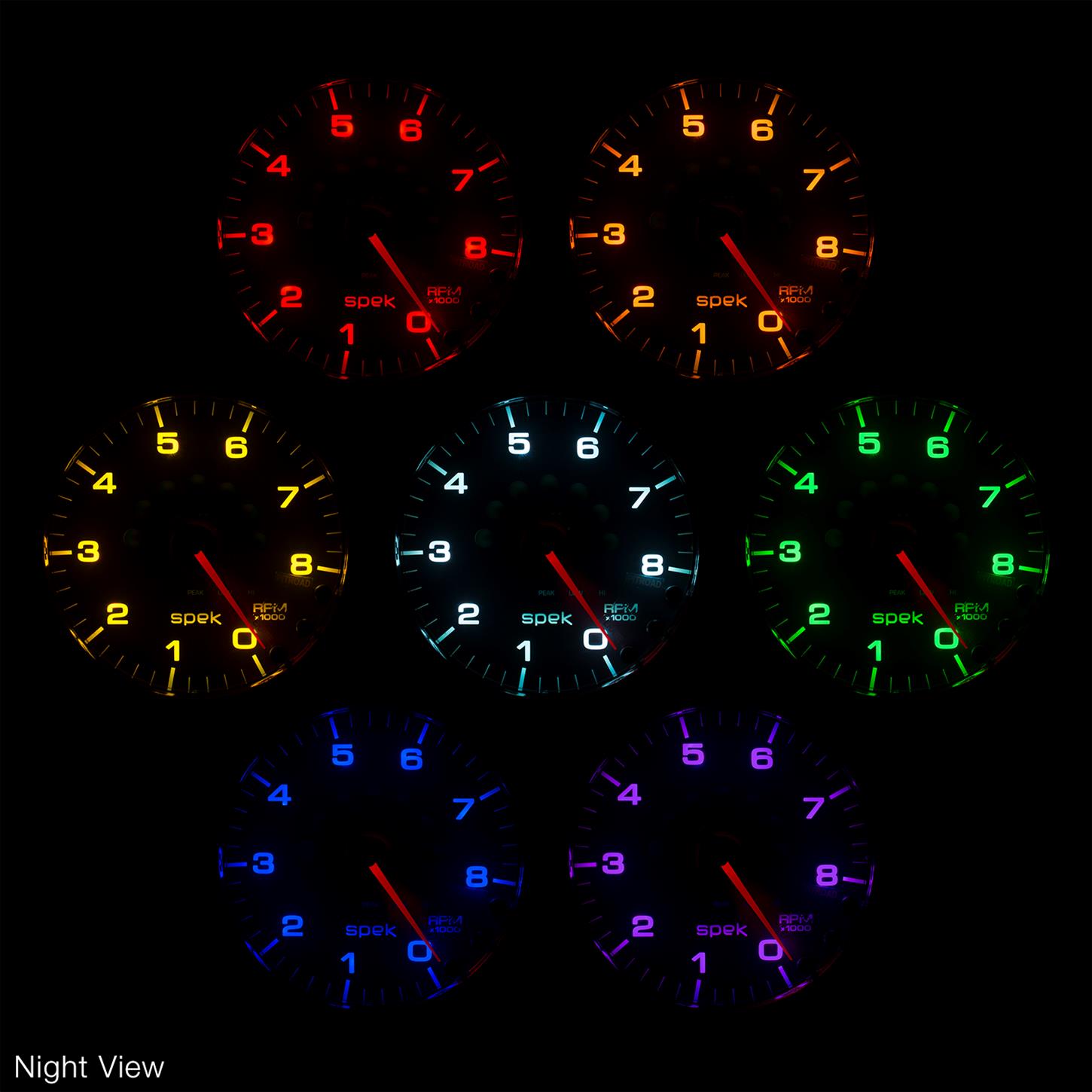 AutoMeter P23031 Spek-Pro Speedometer, 5, 0-180 MPH, Domed Lens