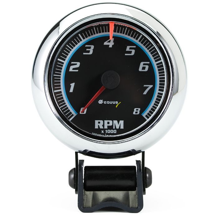 Equus E6076 6000 Series 2-1/2 Inch Chrome Tachometer, 8,000 RPM