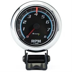 Equus E6088 6000 Series 3-3/8 Inch Black Tachometer, 8,000 RPM