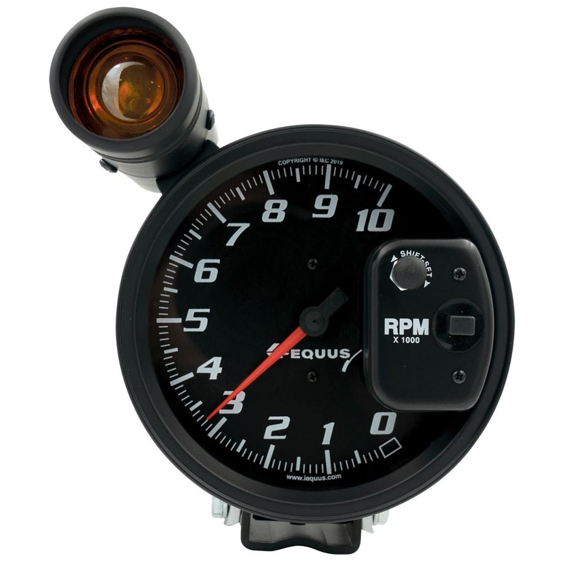 Equus E6080 6000 Series 5 Inch Black Tachometer, 10,000 RPM
