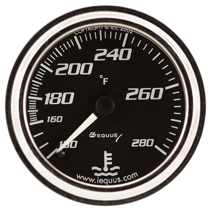 Equus E7242 7000 Series 2 Inch Mech. Chr. Water Temperature Gauge
