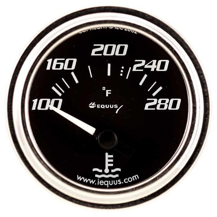 Equus E7262 7000 Series 2 Inch Elec. Chr. Water Temperature Gauge