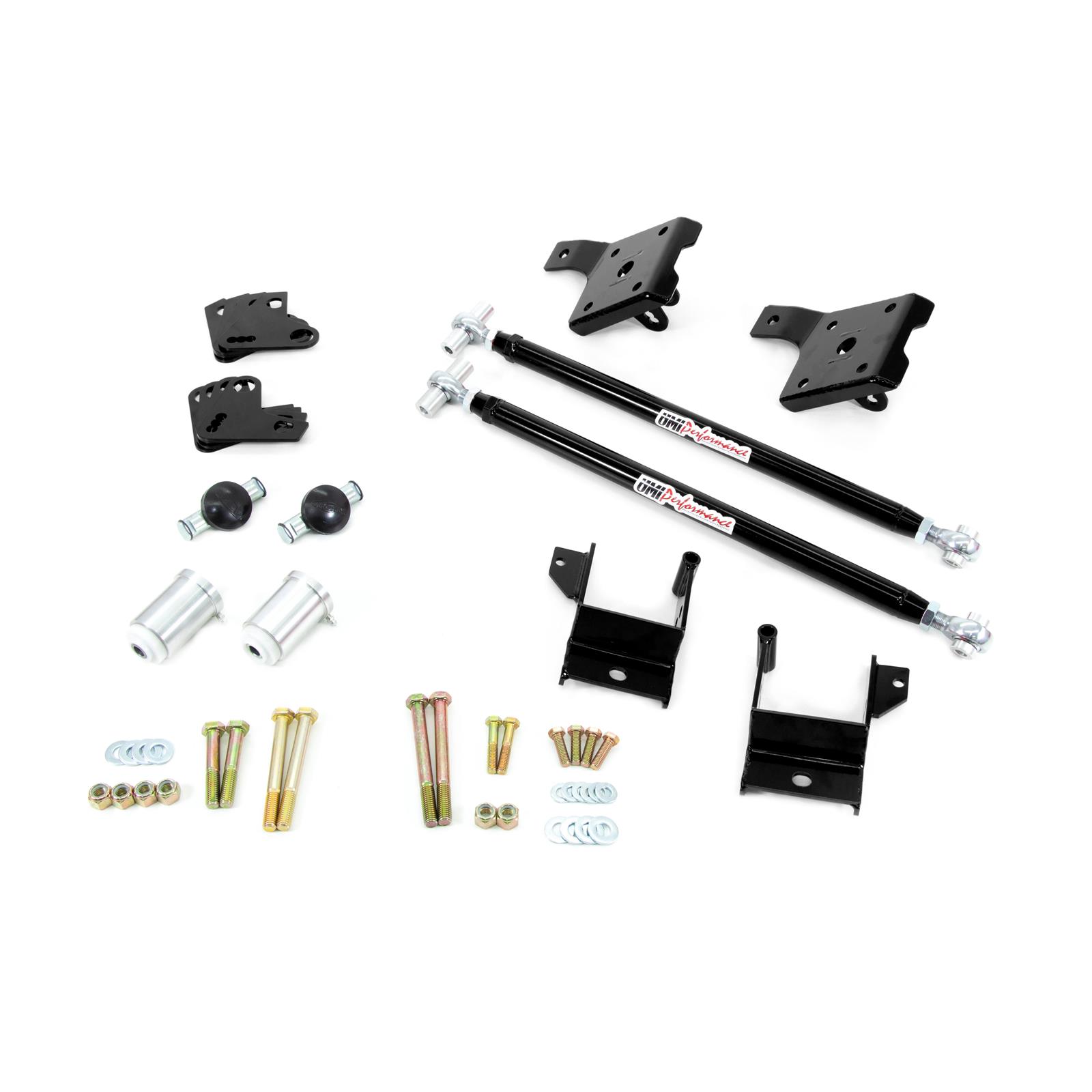 UMI 262824-B 70-81 F-Body Leaf Spring Traction Bars/Mounts, Black