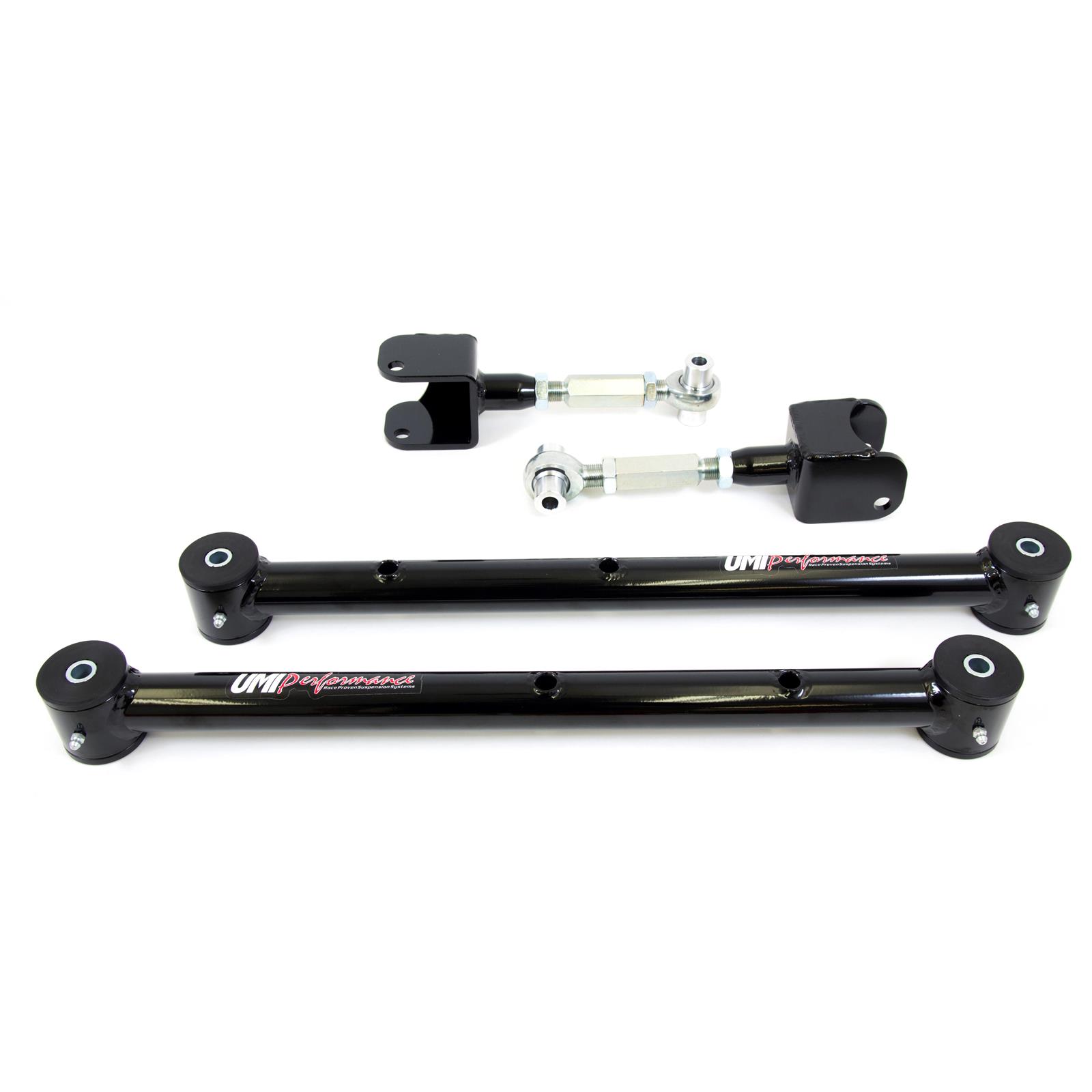 UMI 401517-B 68-72 A-Body Lower & Adj Upper Control Arm Kit,Black