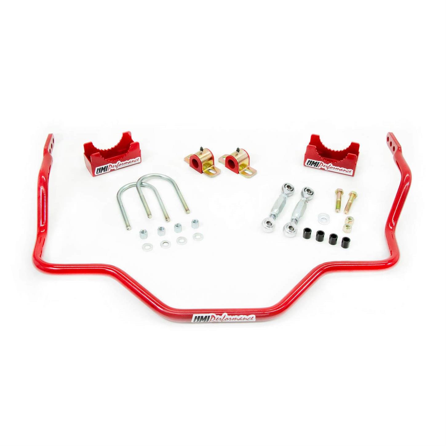 UMI 6443-R 73-87 C10 Rear Sway Bar, 1 Inch Ad. w/ Hardware, Red