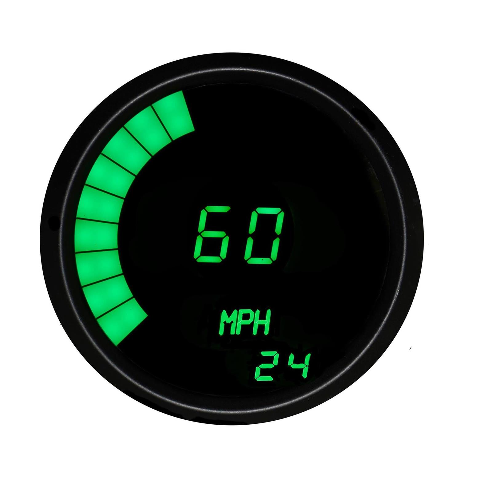 Intellitronix M9250G LED Digital/Bar Tachometer, Green