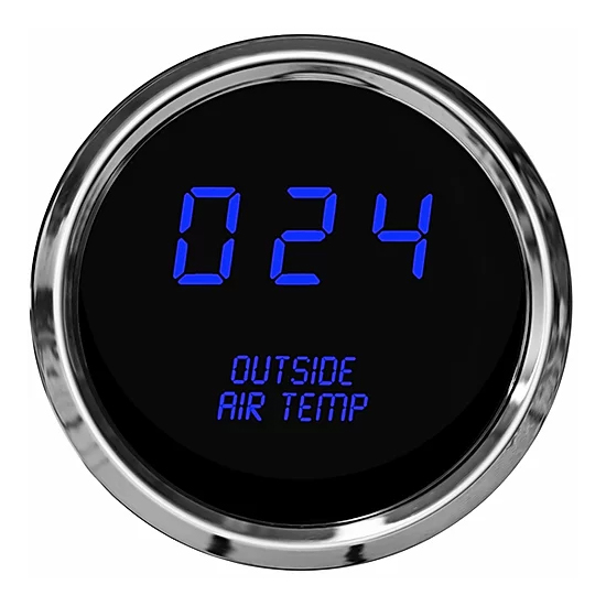Intellitronix MS9123B Digital Outside Air Temp Gauge, Blue