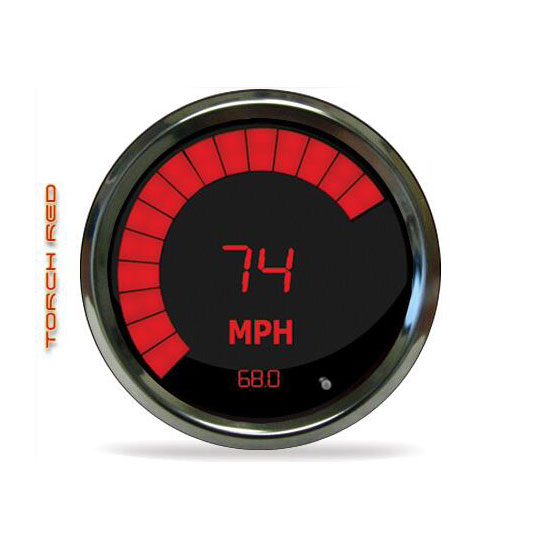 Intellitronix MS9250R LED Digital/Bar Tachometer, Red