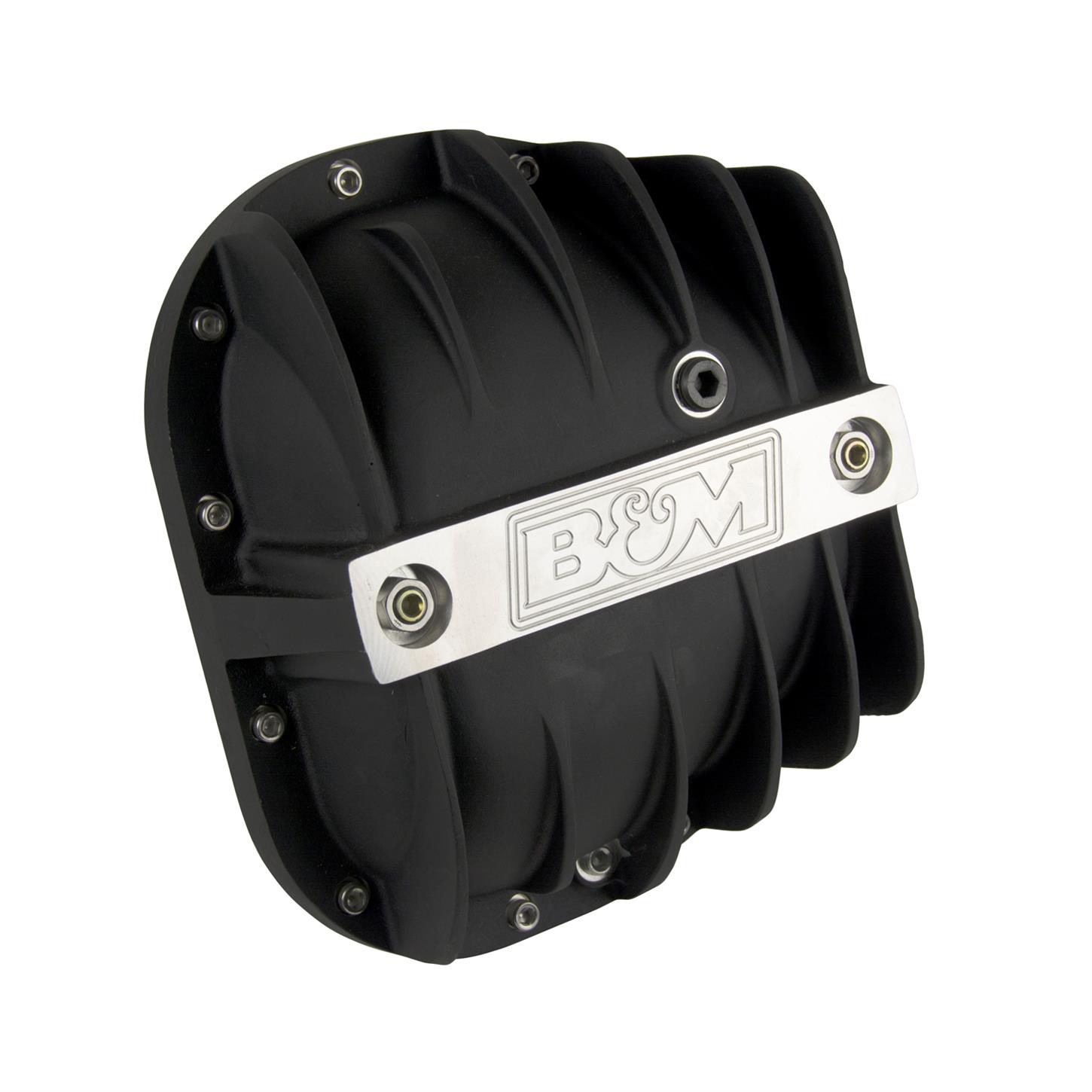 B&M 41298 Cast Aluminum Differential Cover for Ford 9.75" - Black
