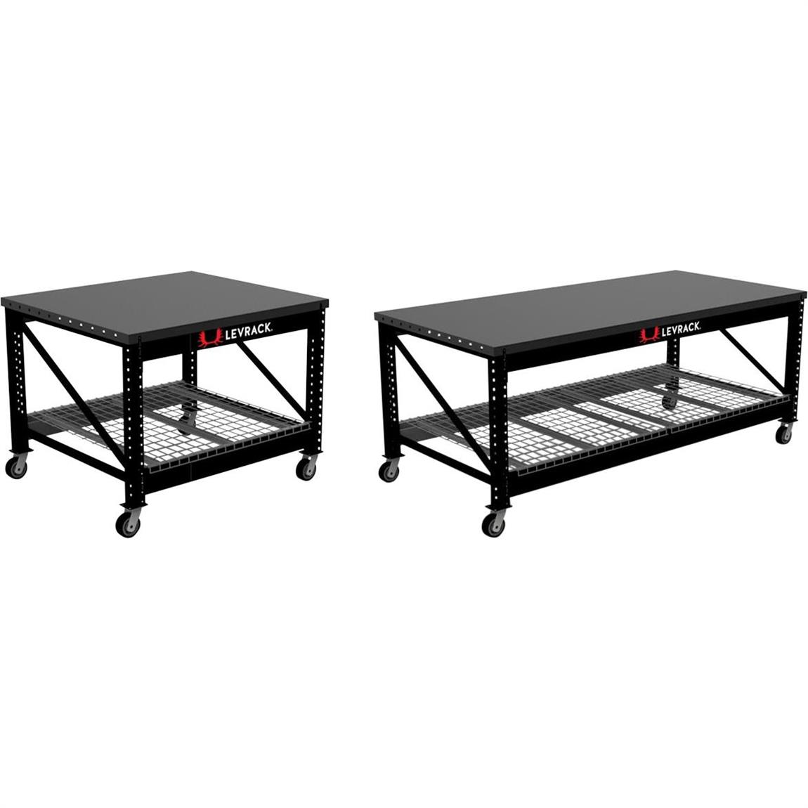 Levrack Heavy Duty Mobile Workstation, Steel, 42 Inch Height