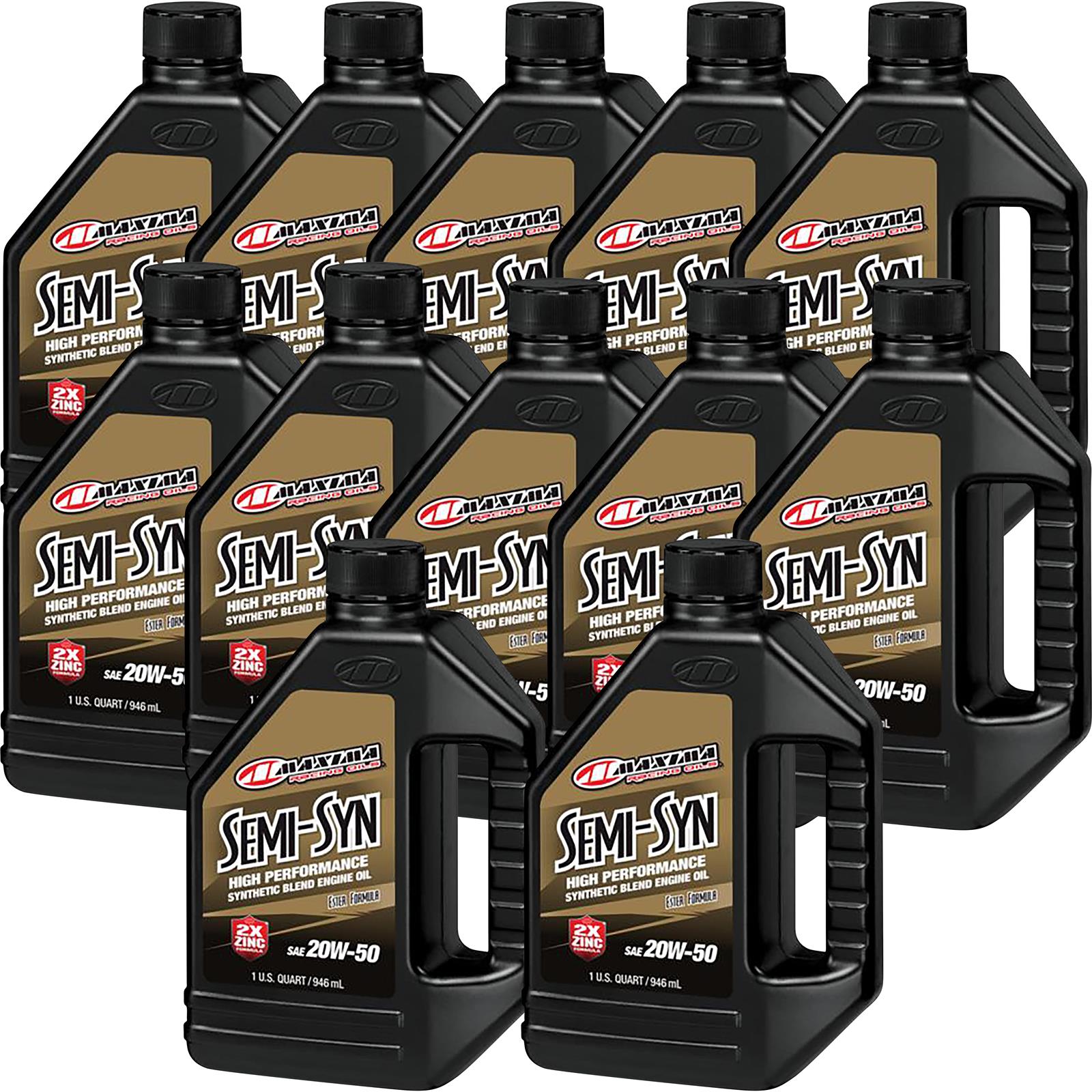 Maxima Racing Oils 22915901 Semi-Synthetic, 20W50, 12 Quarts