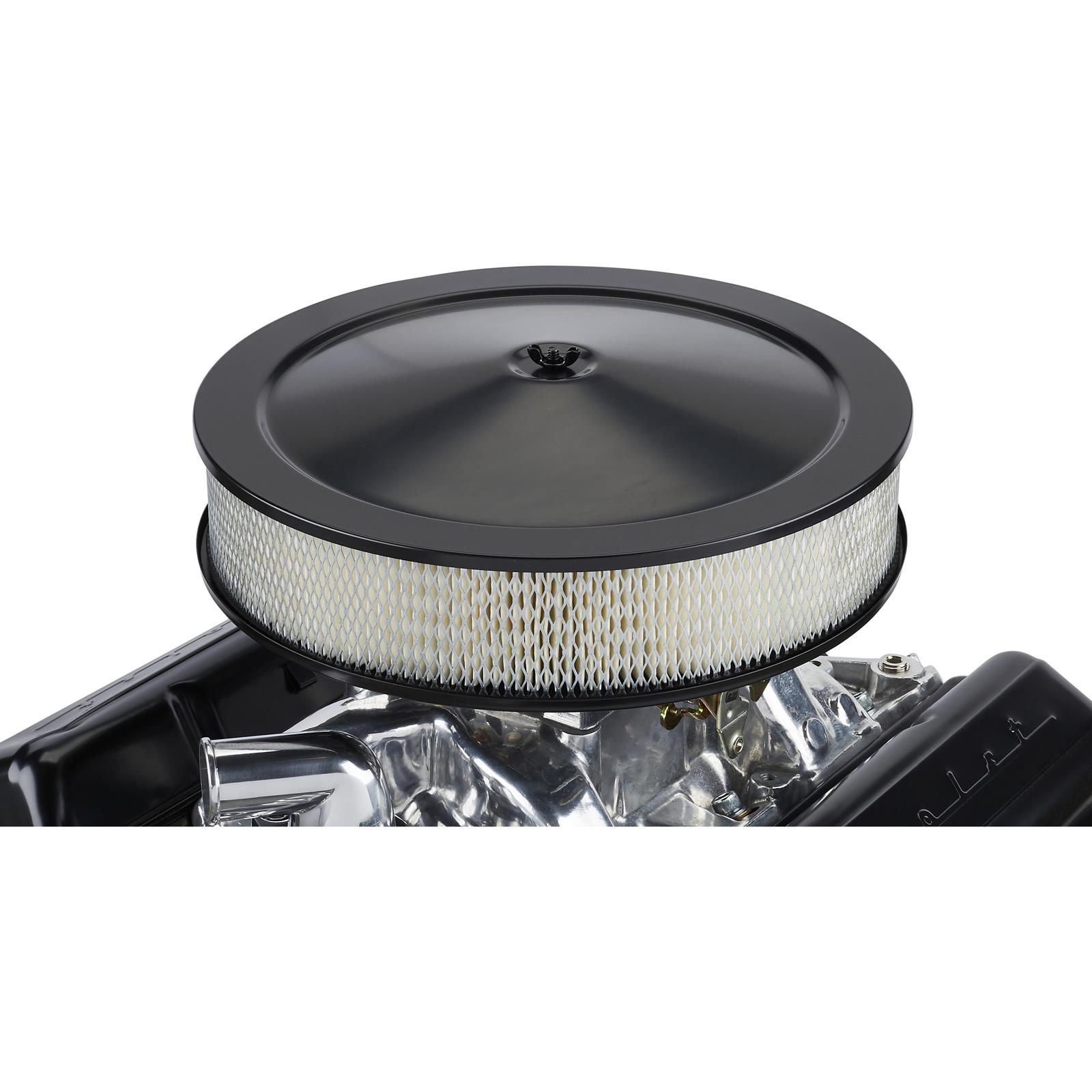 Universal Black 14 Inch Round Air Cleaner Set, 3 Inch Tall