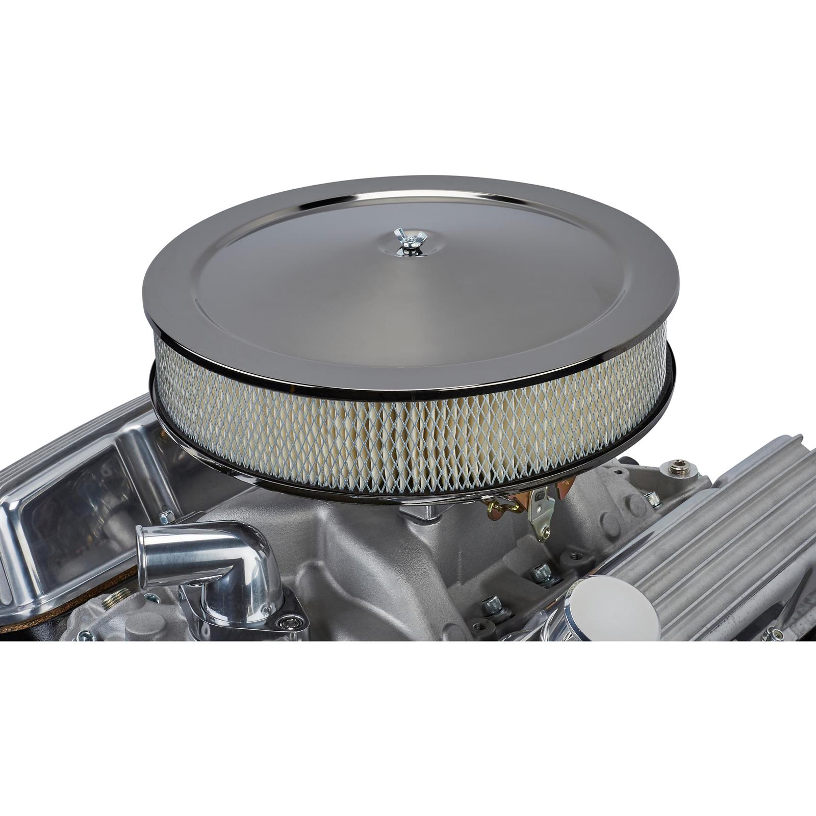 Speedway Motors Air Cleaner, Black Chrome