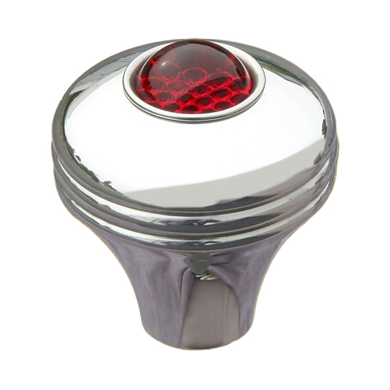 OTB Gear 3960 Red Glass Eye Shift Knob, Polished Aluminum