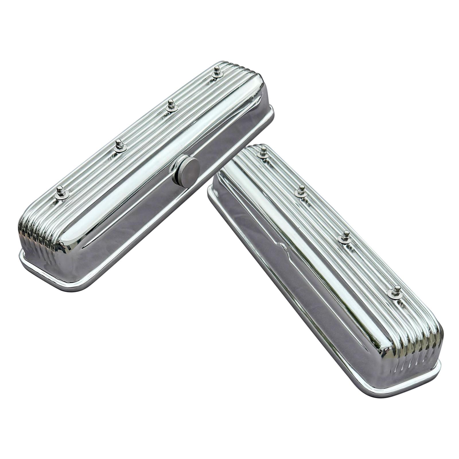 OTB GEAR 6416 Finned Vintage Style LS Valve Cover, Polished