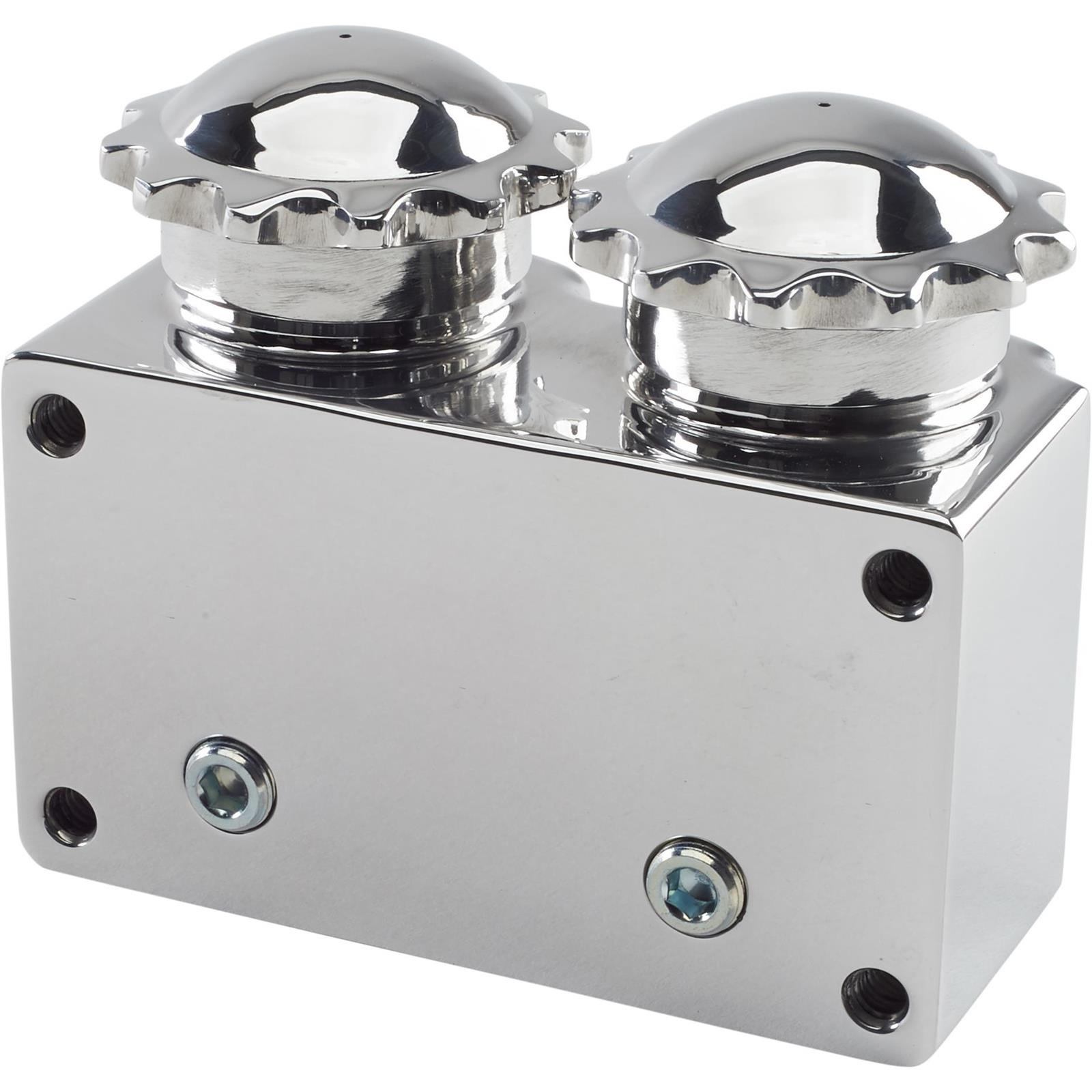 OTB Gear 6442 Remote Fluid Reservoir, Double Tank, Polished
