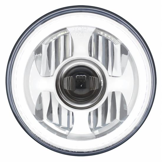 United Pacific 31496 7" HP Cree LED Headlight, LED Halo Ring