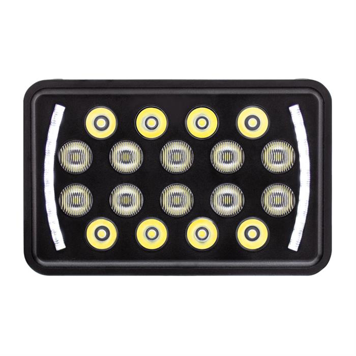 United Pacific 36449 18 High Power 4X6 LED Rectangular Light, Blk
