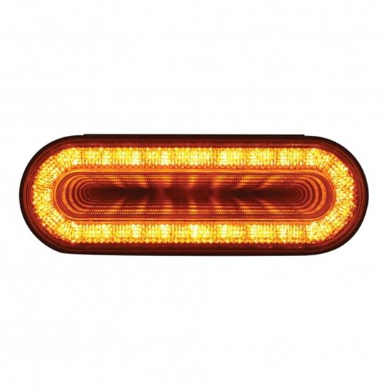 United Pacific 36657 24 LED 6"" Oval Mirage Turn Signal Light,Ambr