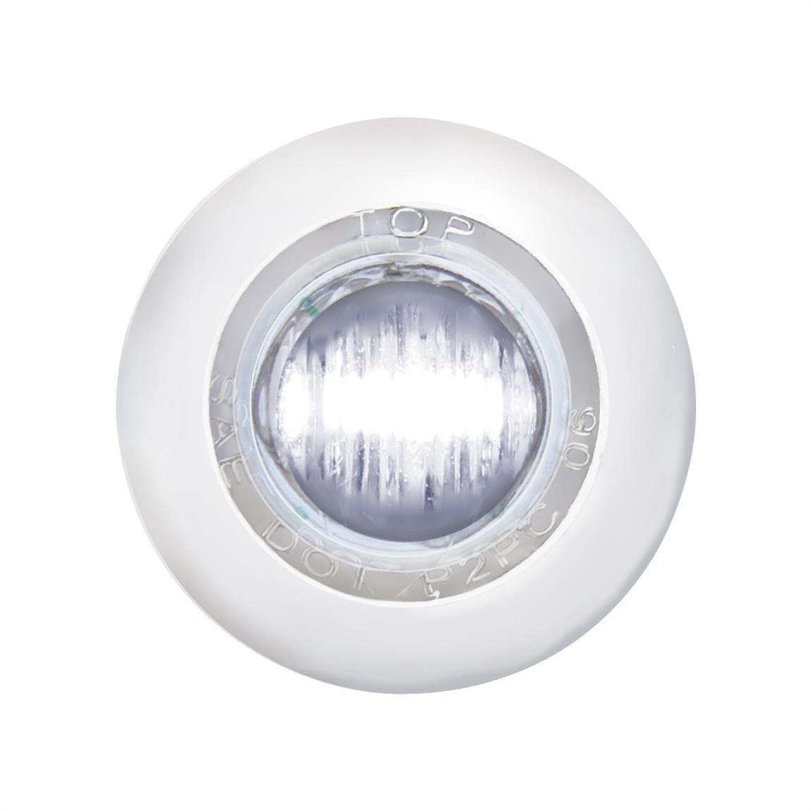 United Pacific 39937 3 LED Mini Marker Light W/ Bezel, White