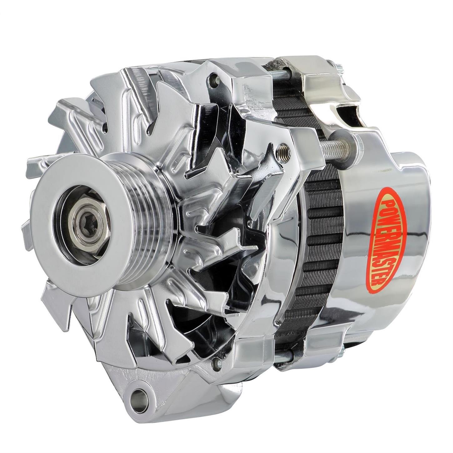 Powermaster 378608 GM CS130 XS Alternator, 140A, Chrome, Right