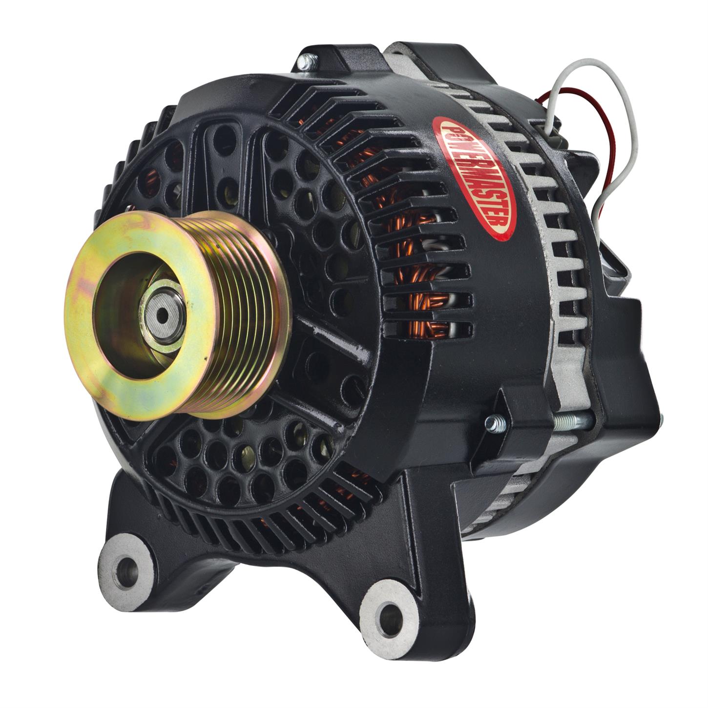 Powermaster 577631 Ford 3G 200A 1-Wire Black Alternator, 8-Groove