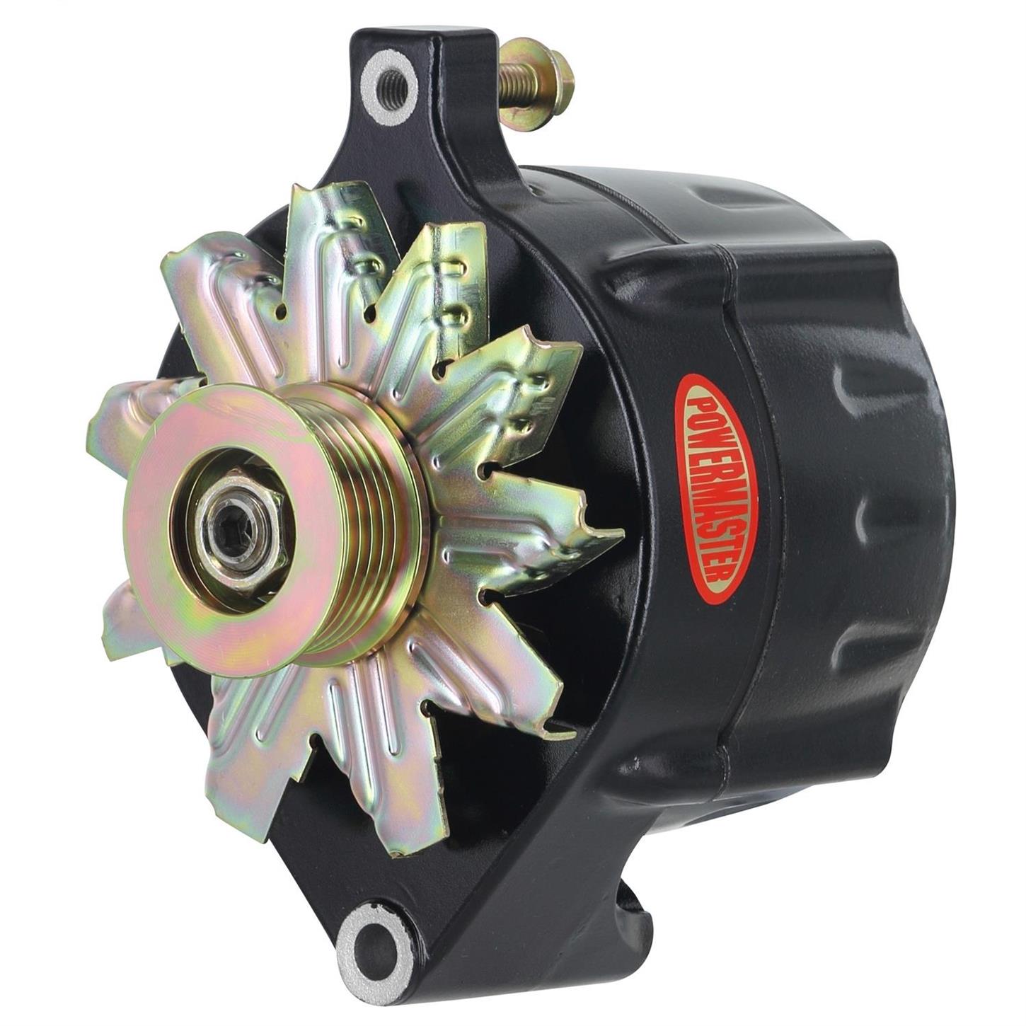 Powermaster 8-57108 Ford Style Race Alternator, 100A, Black