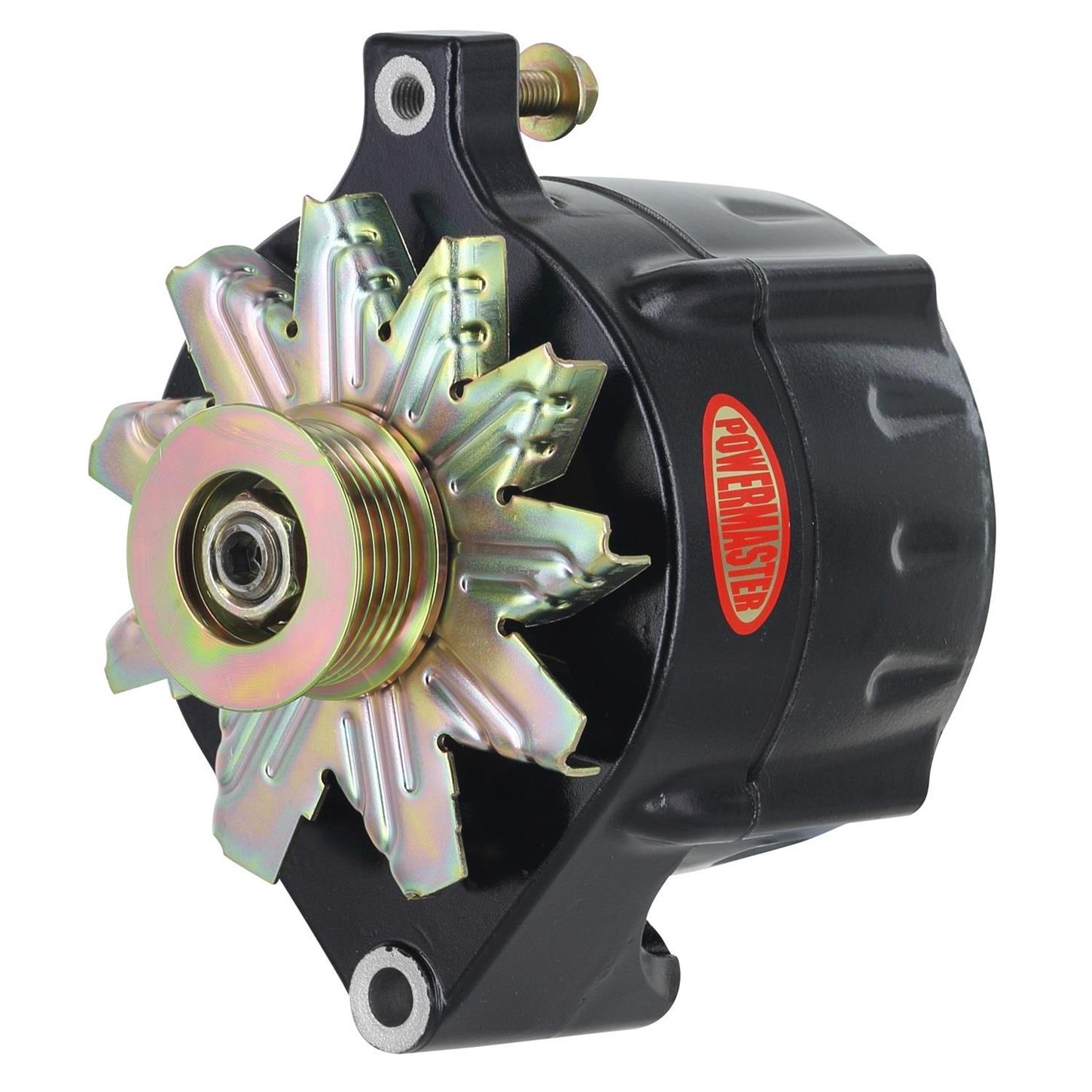 Powermaster 8-57148 Ford Style Race Alternator, 150A, Black