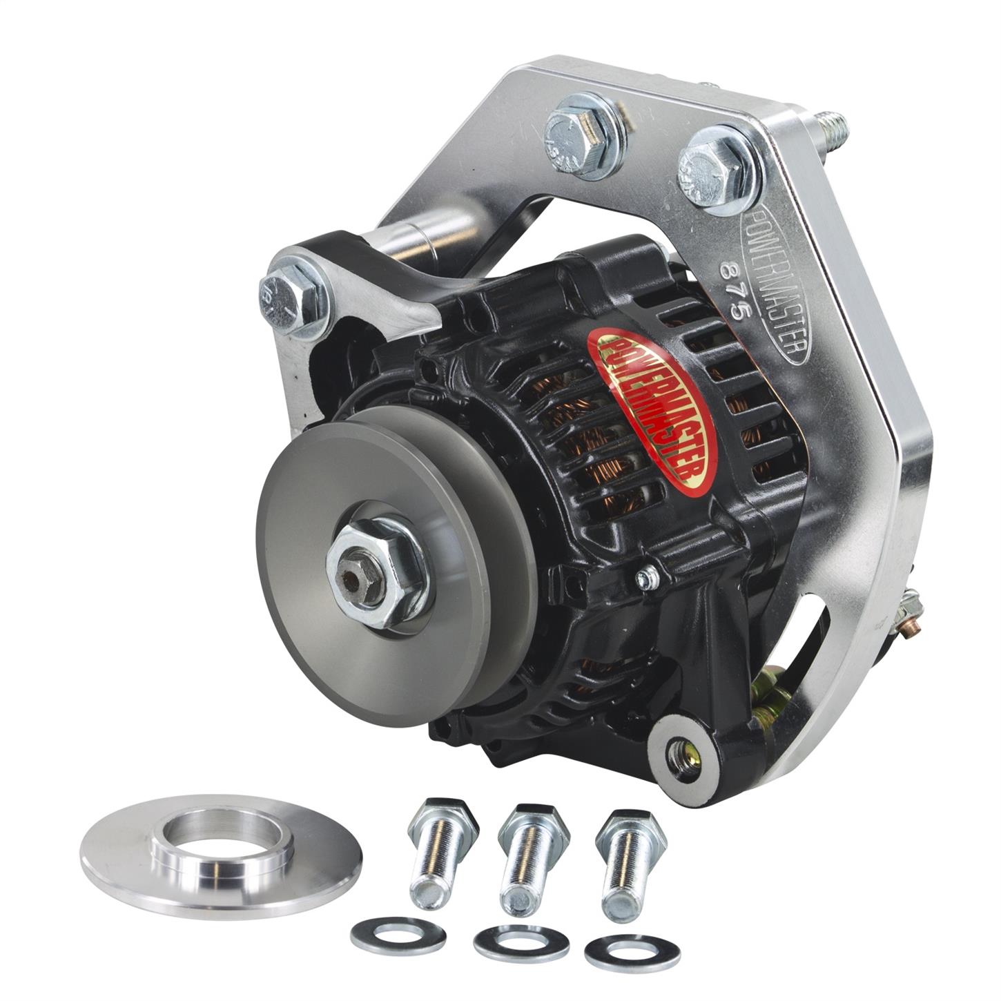 Powermaster 8-875 Drag Race Alternator Kit, 55A, V-belt, Chevy