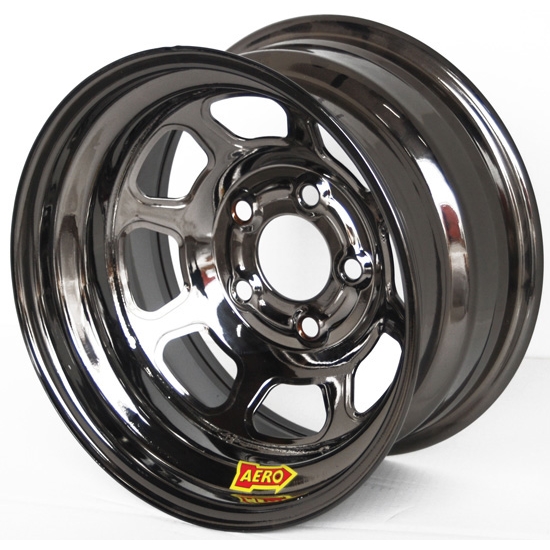 Aero 50-974730BLK 50 Series 15x7 Inch Wheel, 5 on 4-3/4 BP 3 Inch BS
