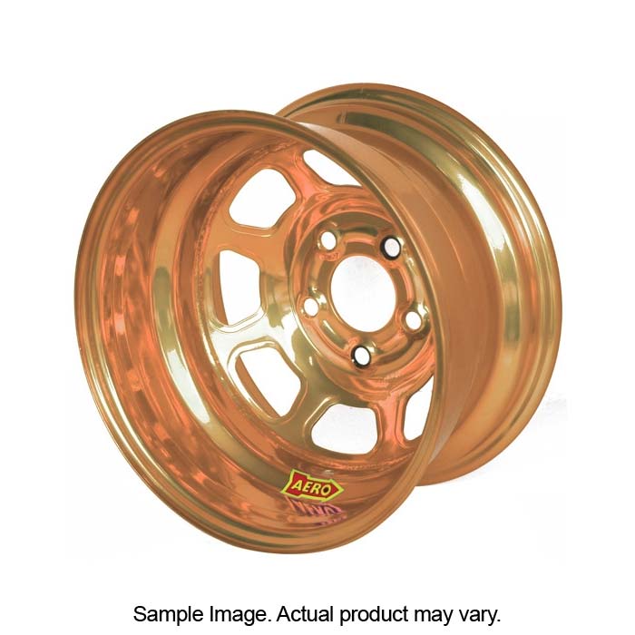 Aero 50-984540GOL 50 Series 15x8 Inch Wheel, 5x4.5 BP, 4 Inch BS