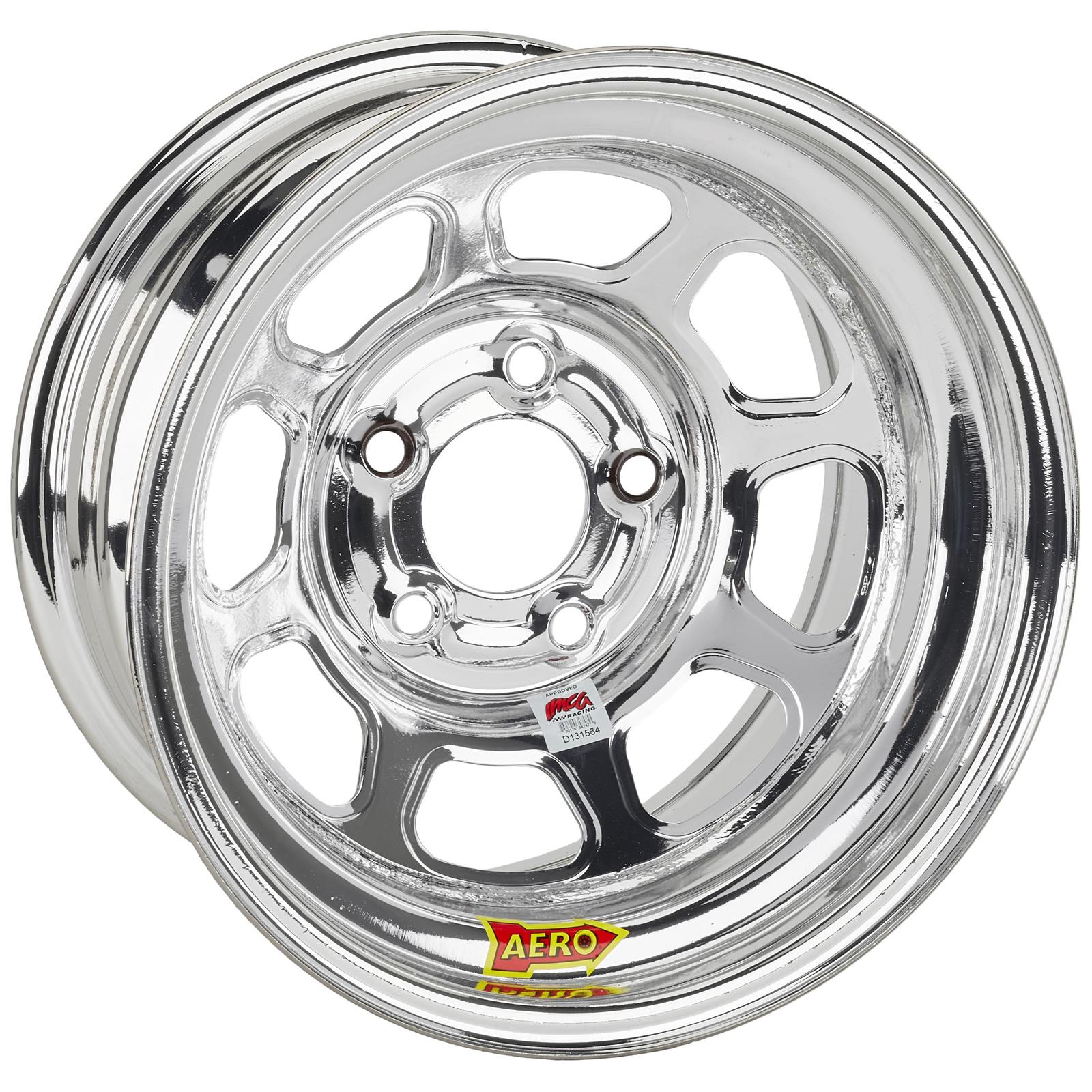 AERO 52 Series IMCA Certified 15 Inch Race Wheel, 5 on 4-3/4 Bolt Pattern