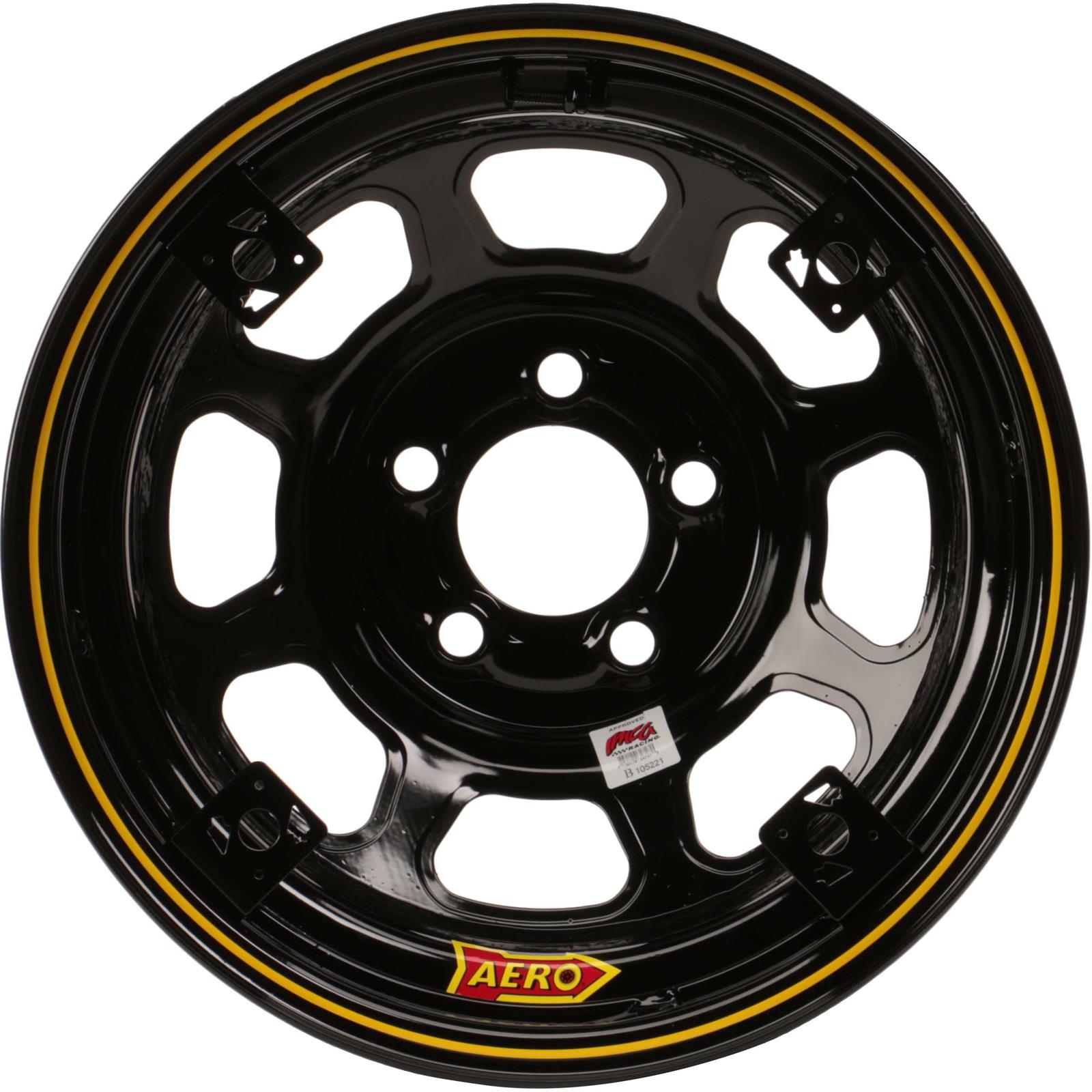 Aero 52 Series 4-Tab 15" Race Wheel, IMCA, 5x5" BP