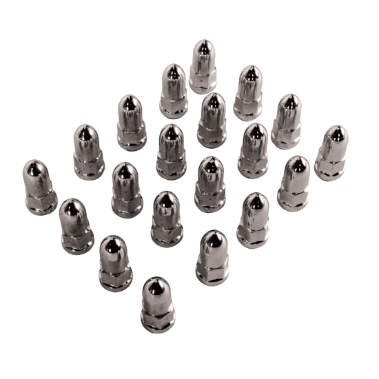 Rocket Racing Wheels C1004B-20 Bullet Lug Nuts, 1/2 Inch RH, Set/20